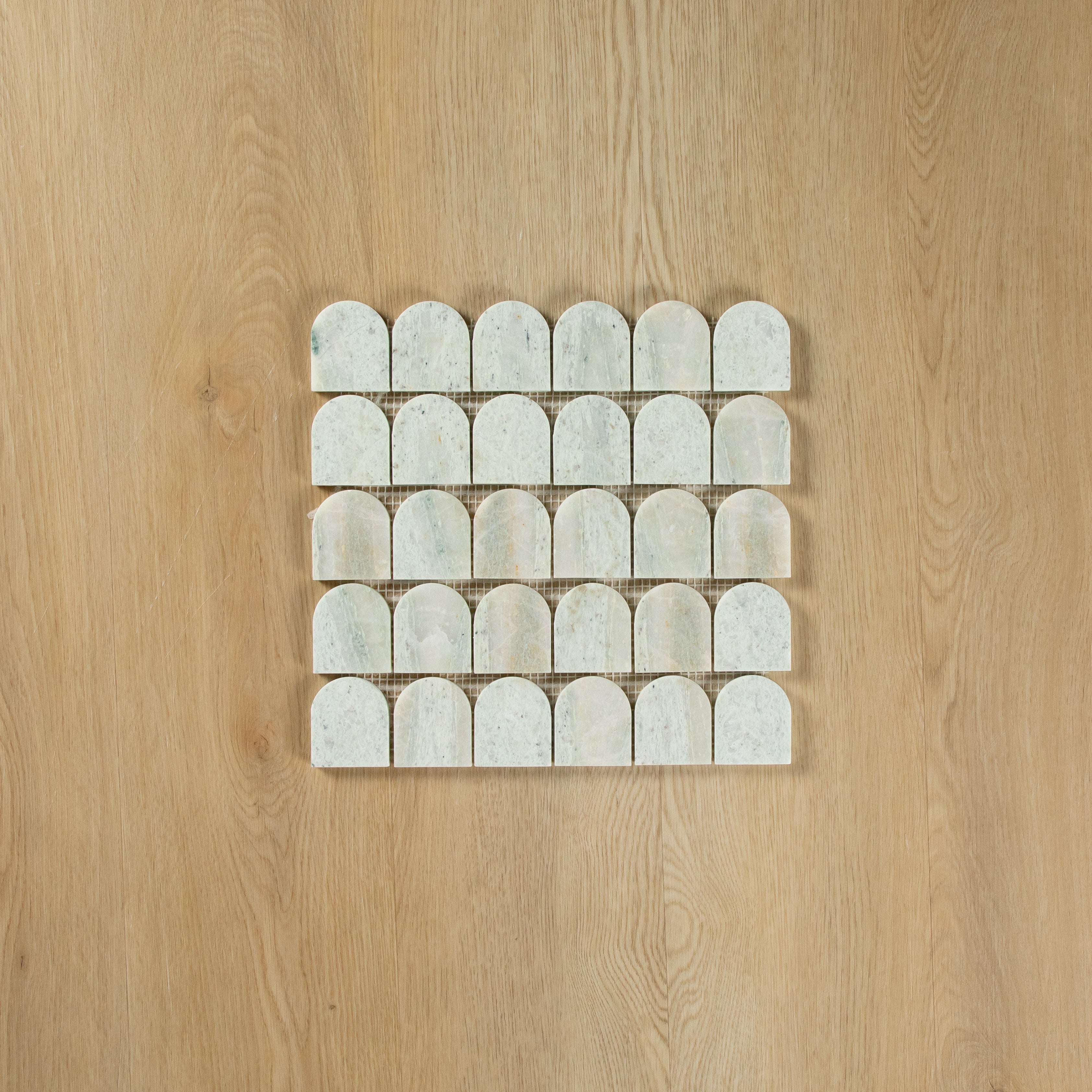 Mini Arch Mosaic Ming Green – The Tile Collective